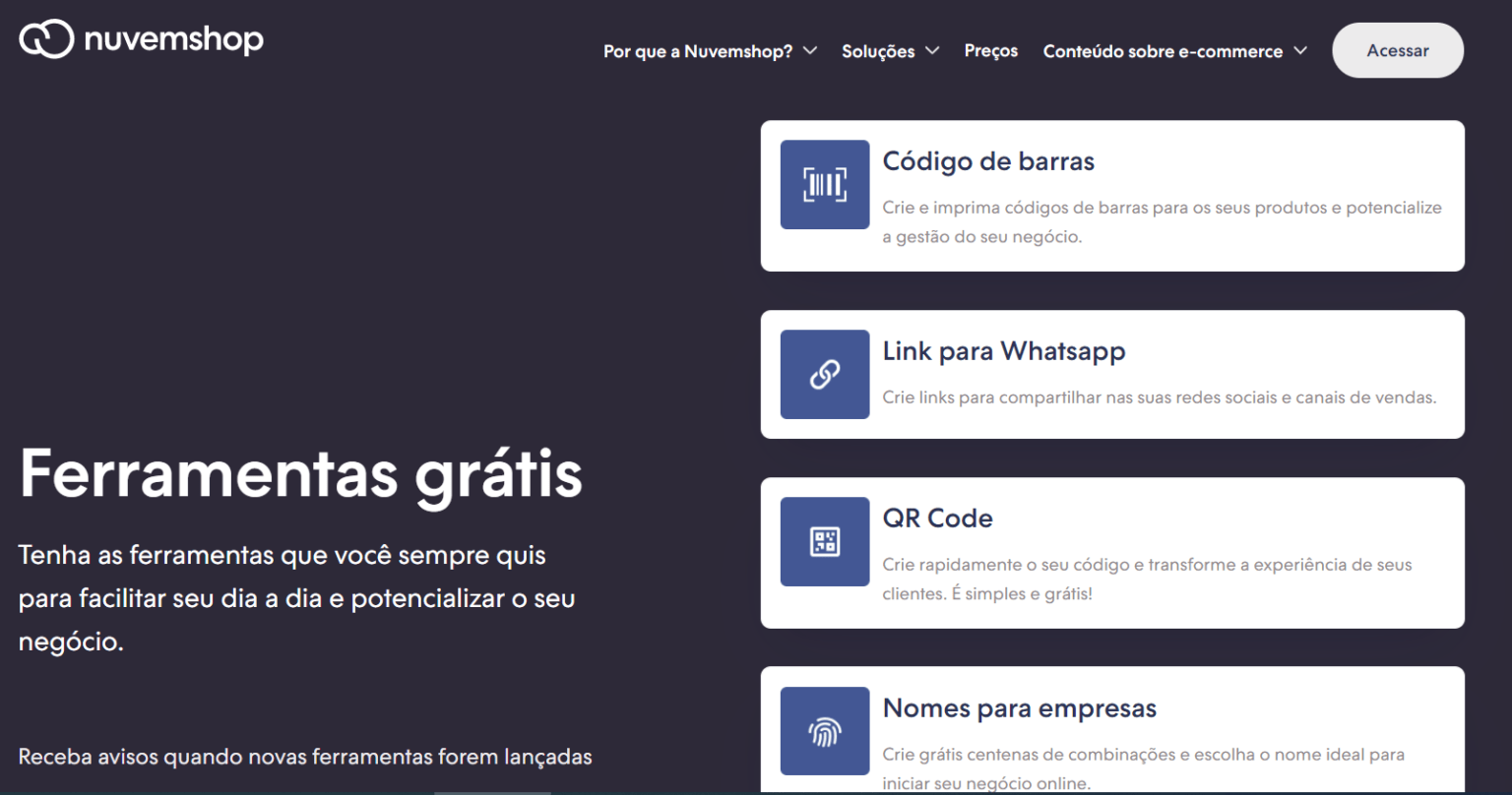 Gerador de QR Code da Nuvemshop: Divulgue sua Loja Virtual Gerador de QR Code da Nuvemshop: Divulgue sua Loja Virtual